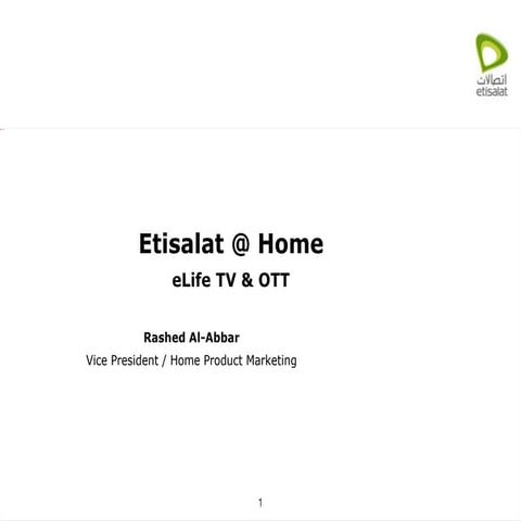 Multi-network Solutions in the Real World, CABSAT: Rashed Al-Abbar ...