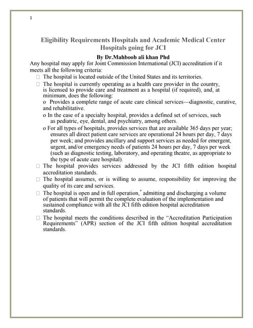 IMPORTANT COMMITTEE LIST for a hospital going for NABH /JCI by Dr ...