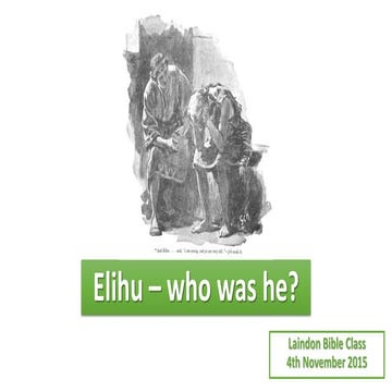 Elihu – who was he | PPTX