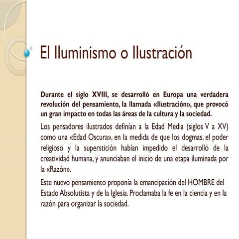 El Iluminismo o Ilustración 2° año Historia.pptx