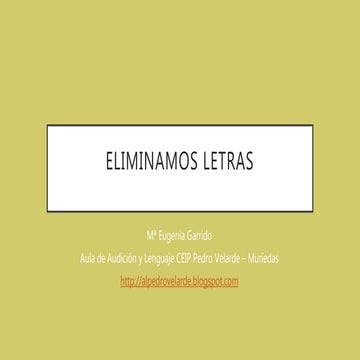 Eliminar letras | PPT