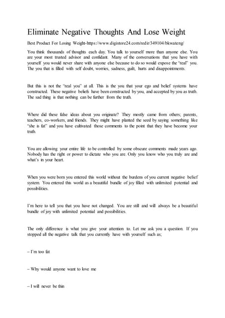 I WANT TO LOSE WEIGHT NOW | PDF