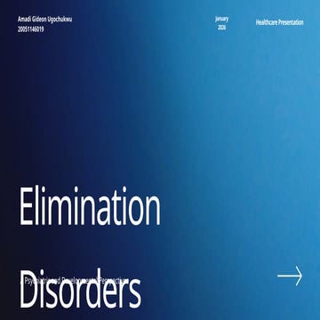Elimination disorder - dsm V | PPT