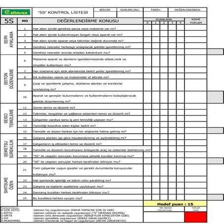 5S Kontrol Formu | PDF
