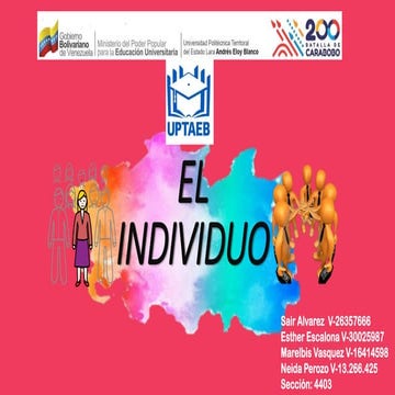 EL INDIVIDUO Y FUNDAMENTOS DEL COMPORTAMIENTO INDIVIDUAL | PDF