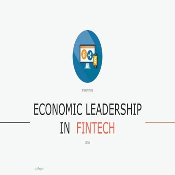 Economic Leadership in Financial Technology | PPT