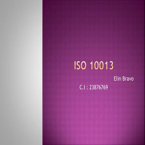 Elin iso 10013 | PPT