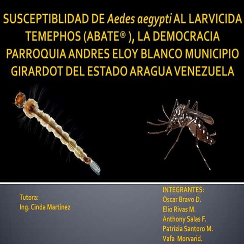 SUSCEPTIBLIDAD DE Aedes aegypti AL LARVICIDA TEMEPHOS (ABATE® ), LA ...