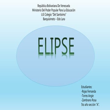 elipse presentación acerca de la elipse.ppt