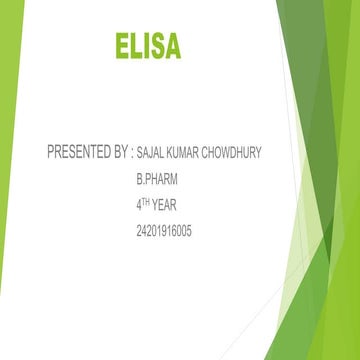 Elisa | PPTX | Infectious Diseases | Diseases and Conditions