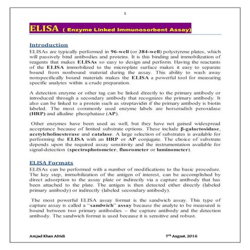 Elisa test | DOCX