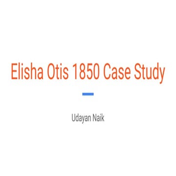 Elisha Otis Vertical Transportation 1850 | PDF