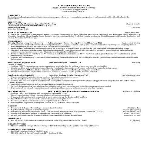 Elisheba Rahman Resume CV | PDF