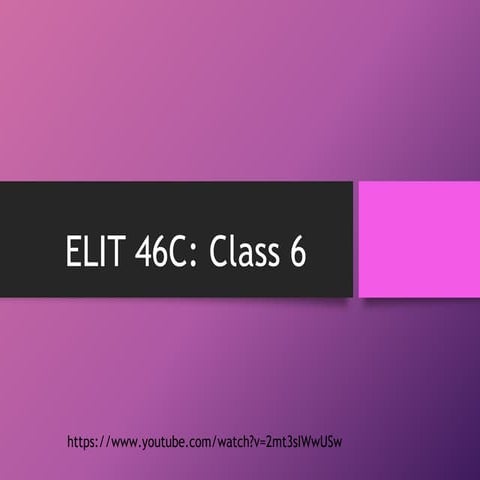 Elit 46 c class 6 | PPTX