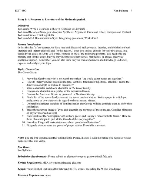 Short story, poetry, and modernist topics | PDF