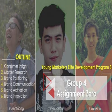Young Marketers Elite 3 - Assignment zero - Đình Giang + Phúc Hậu + Văn Hiển | PDF