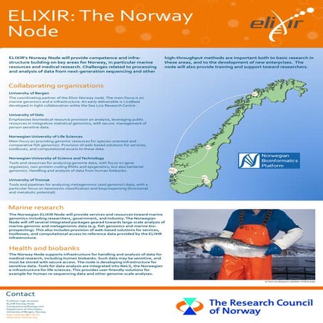 ELIXIR Node poster Norway 2014 | PDF
