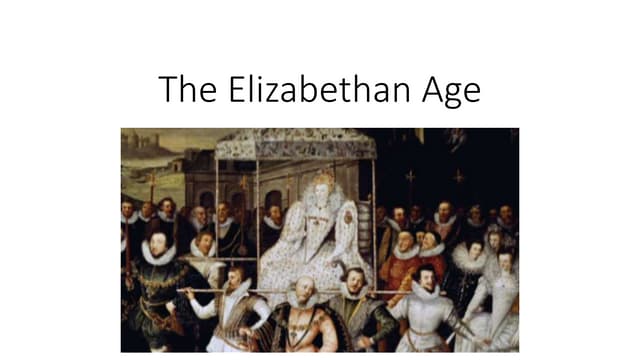 Elizabethan era | PPTX