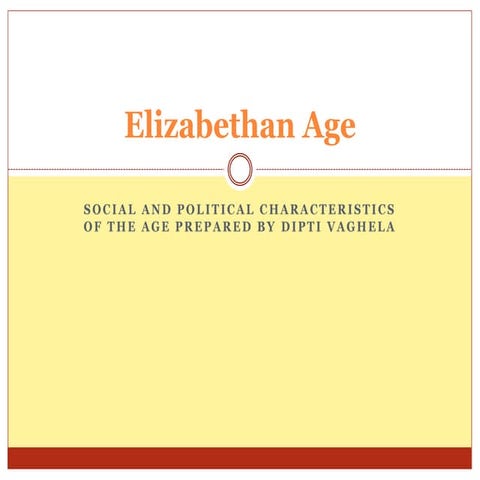 Elizabethan age | PPTX
