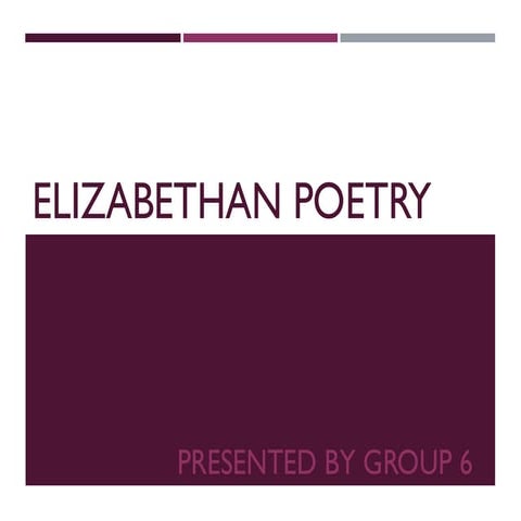 "Exploring the Beauty of Elizabethan Poetry" | PDF