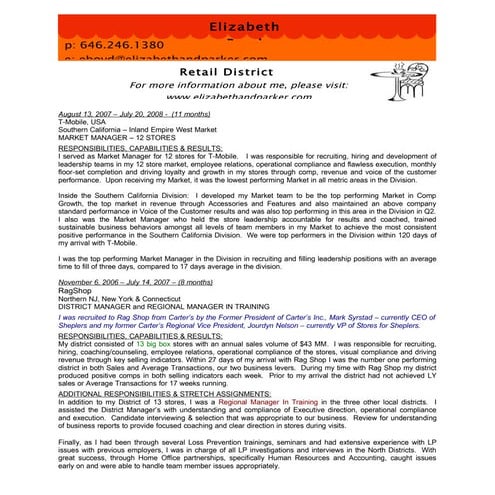 Elizabeth\'s Resume - Updated | DOC