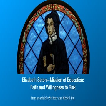 Elizabeth Seton Mission of Education | PDF