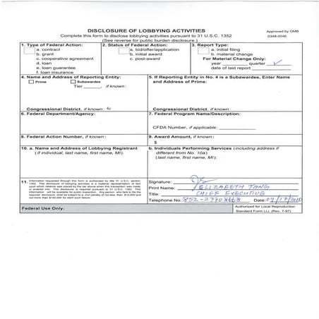 Elizabeth tang hkctu disclourse of lobbying activities | PDF