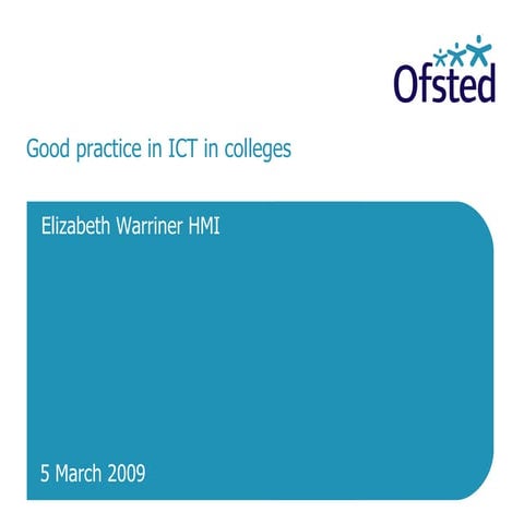 Good practice in ICT in colleges | PPT