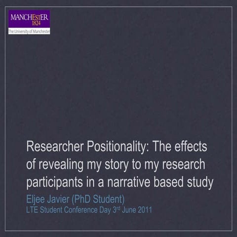 Researcher Positionality: The effect of revealing my story to my ...
