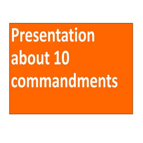 the 10 commandments | PPTX