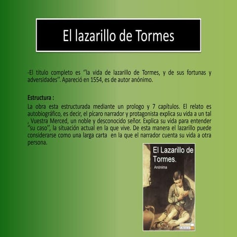 El lazarillo de tormes | PPTX