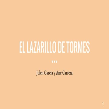 El Lazarillo de Tormes | PPTX