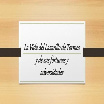 El Lazarillo de Tormes (presentación) | PPTX