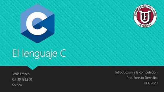 Roberto Vargas 28466086 lenguaje C | PPTX | Programming Languages ...