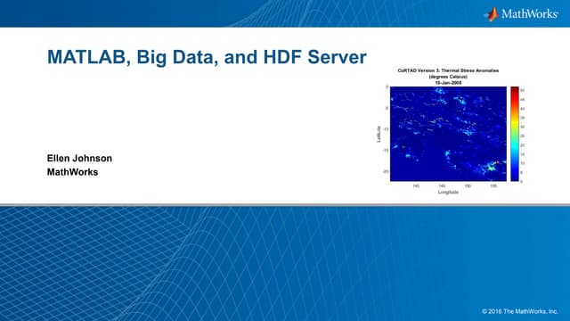 Matlab Big Data And Hdf Server Pptx Databases Computer Software And Applications