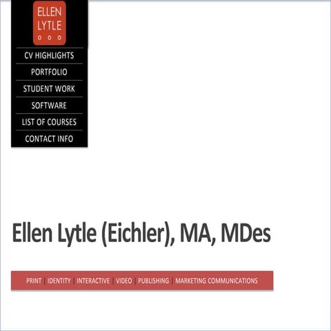 Ellen Lytle Portfolio & Student Work | PPTX | Desktop Publishing ...