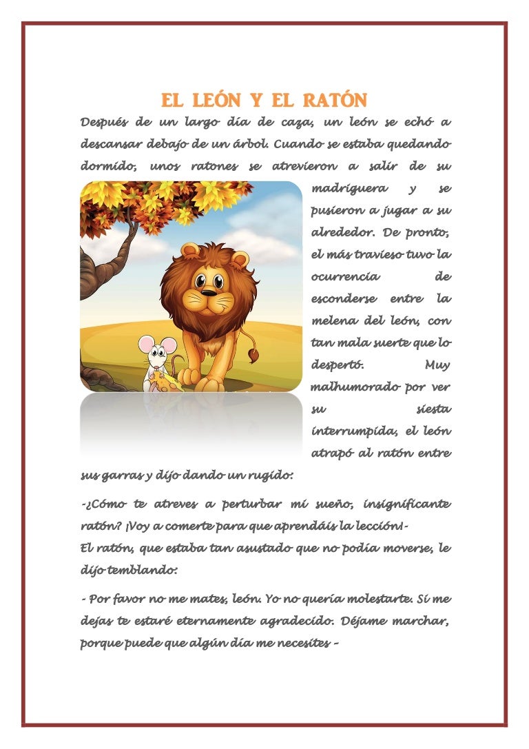 El león y el ratón