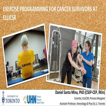 Cancer & Exercise - Summer Research Program | PDF