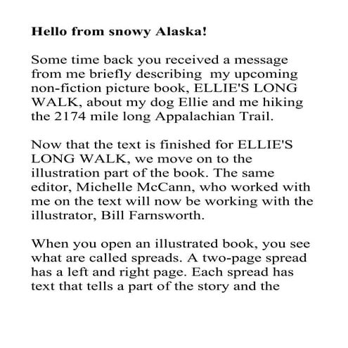 Ellies Long Walk | DOC