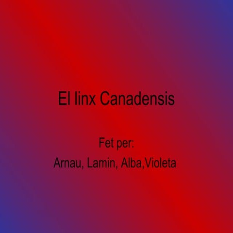 El linx canadensis | PPT