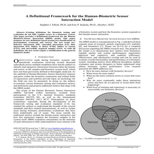 2009 A Definitional Framework For The Human Biometric Sensor