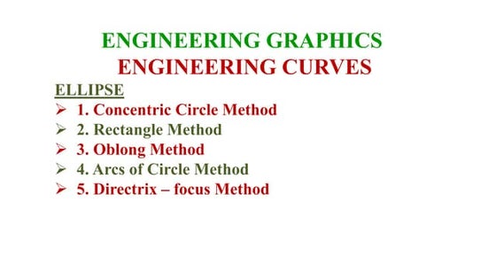 Drawing ellipse by eccentricity method | PPT