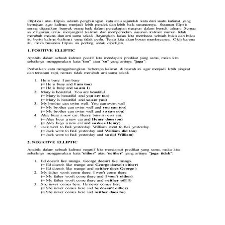 Elliptical construction | DOCX