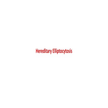 Elliptocytes Causes Prognosis And Treatment Pptx