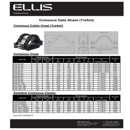 Ellis Patents Colossus Cable Cleats | PDF | Computer Peripherals ...