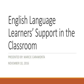 Top 5 Strategies for Teaching English Language Learners | PPTX