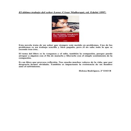 El último trabajo del señor luna | PDF