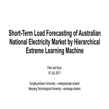 Short-Term Load Forecasting of Australian National Electricity Market ...