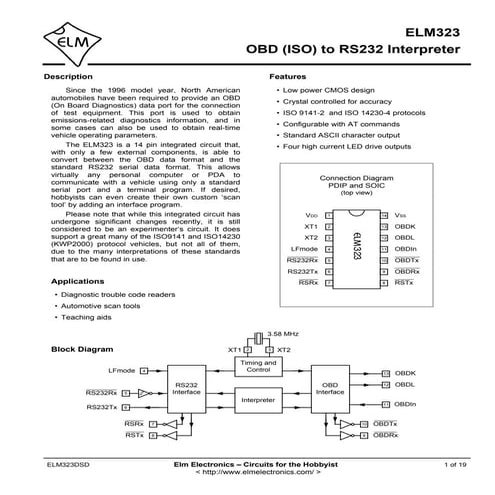 Elm323 ds | PDF