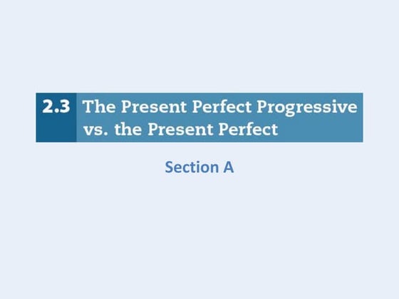Present perfect progressive tense | PPT | Fitness and Exercise ...